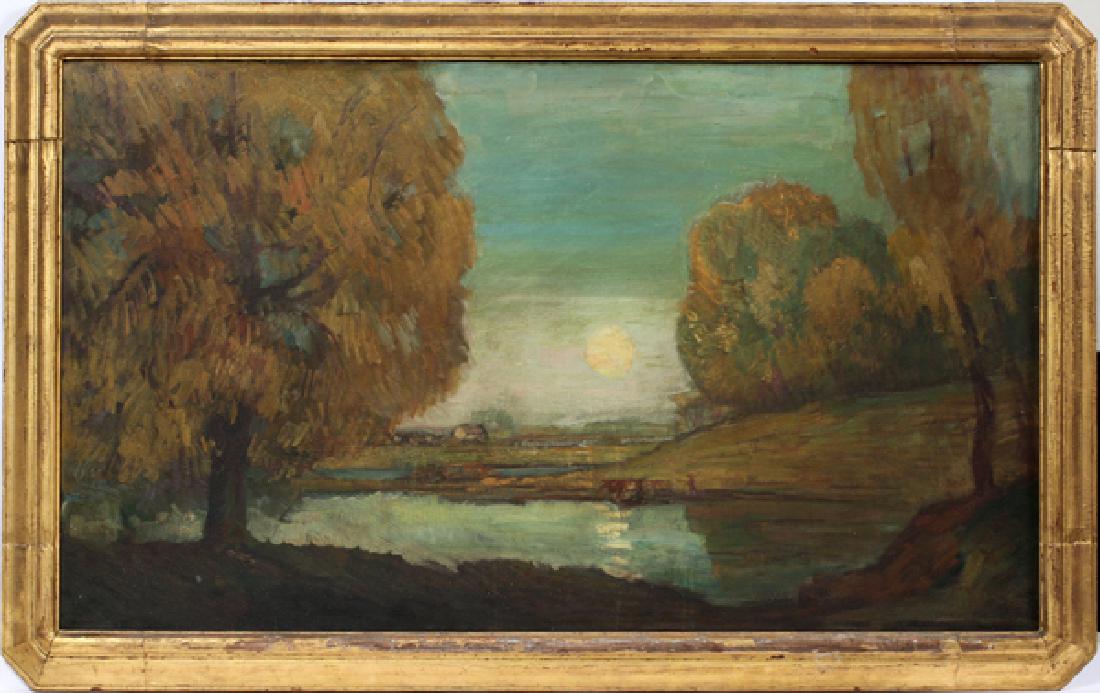 ATTRIBUTED TO ROY GAMBLE OIL ON CANVAS