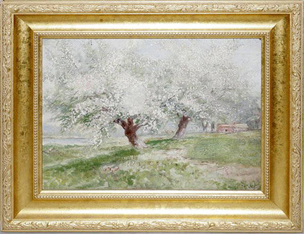 Verner White Oil On Artist Board, Landscape