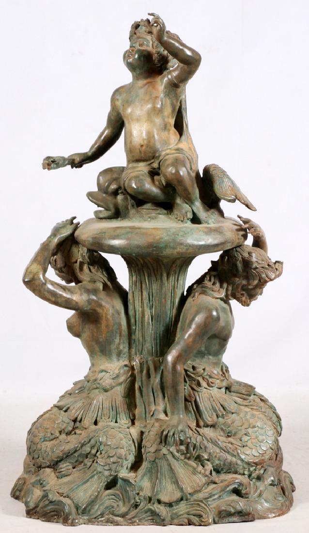 BRONZE CHERUB FOUNTAIN MODERN