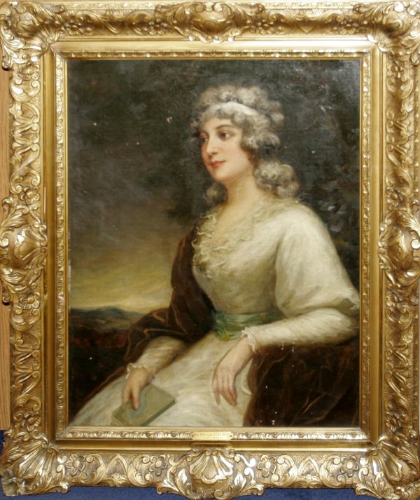 022020: SIR WILLIAM BEECHEY OIL ON CANVAS, LADY