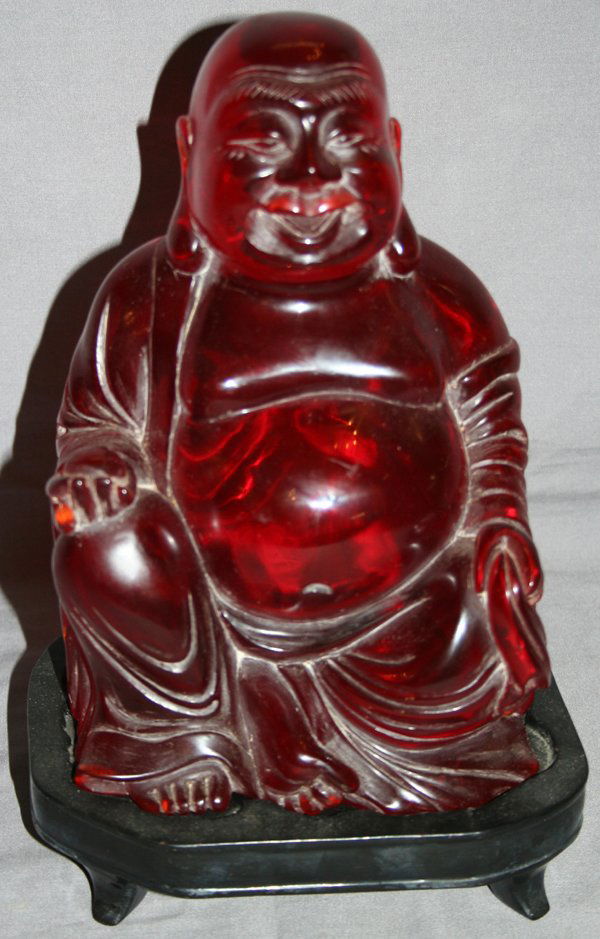 030217: CARVED RED AMBER BUDDHA W/STAND, C.1930 - Mar 16, 2007 ...