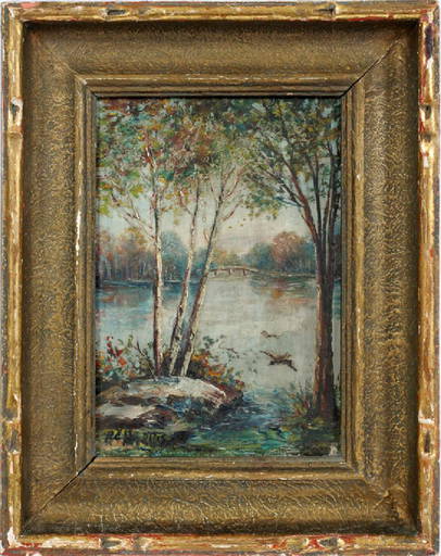 Robert G. Harris Oil On Masonite