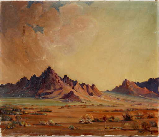 ROY M. ROPP OIL ON CANVAS ARIZONA DESERT ROY M. ROPP OIL ON CANVAS ARIZONA DESERT