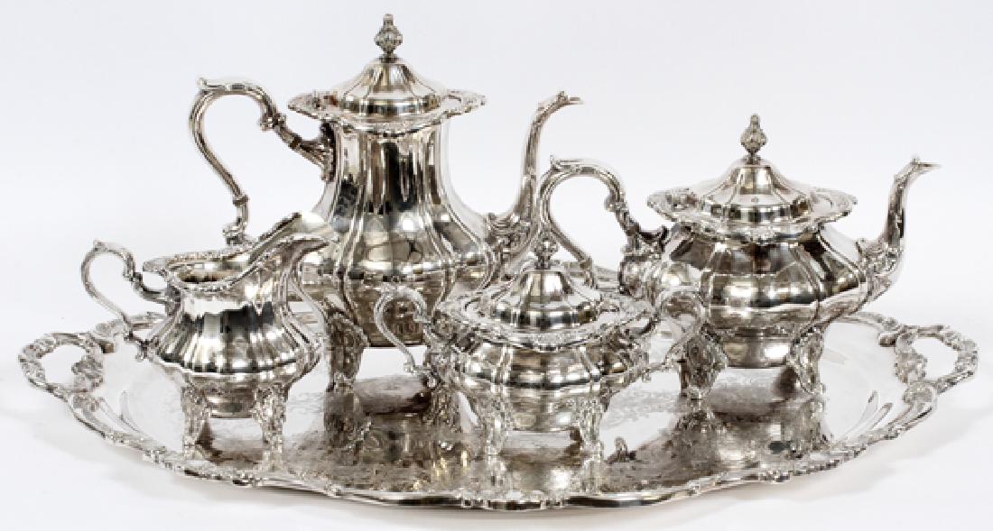 GORHAM "STRASBOURG" SILVER PLATE TEA SERVICE