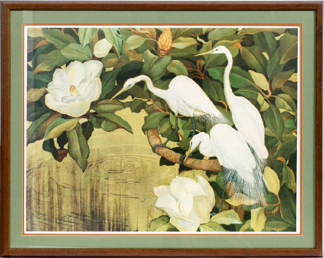 Jessie Arms Botke Color Print "tropical Pool"