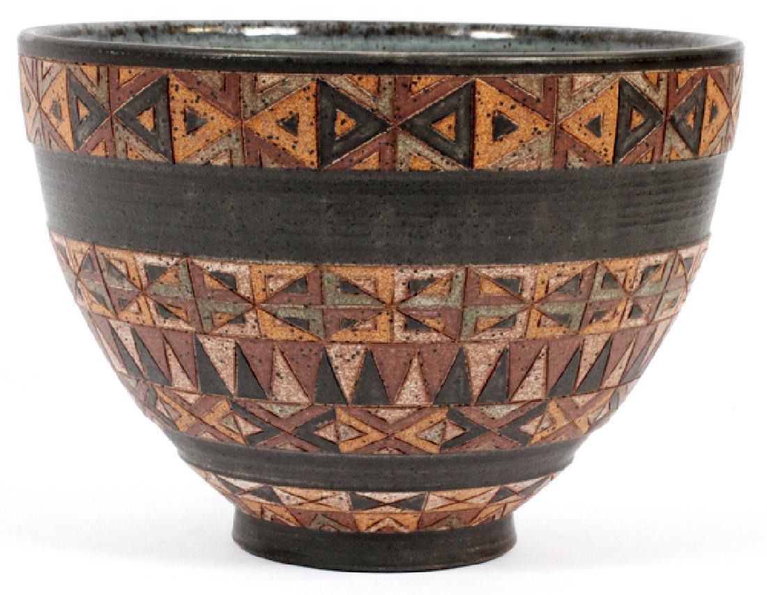 Tim Mather Signed Art Pottery Bowl.