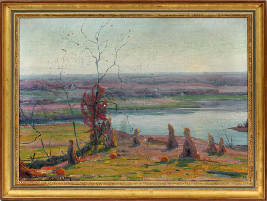 WILLIAM GREASON OIL ON CANVAS LANDSCAPE