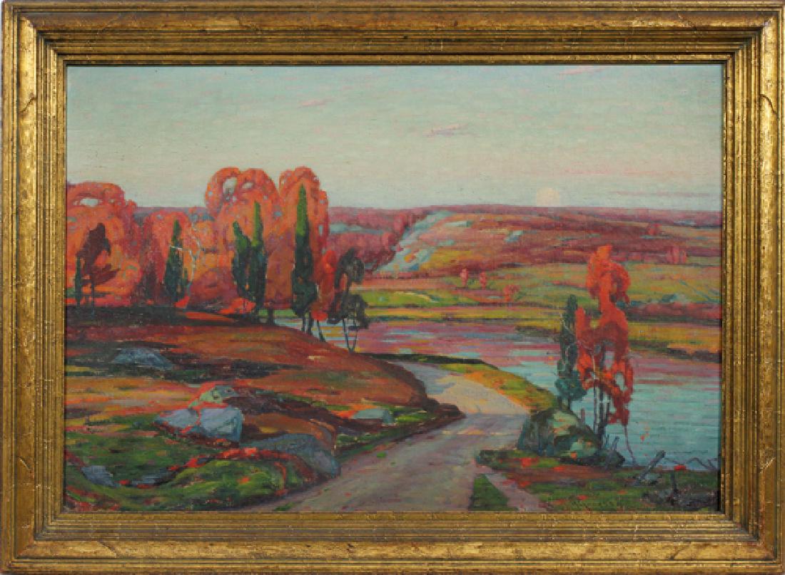 WILLIAM GREASON OIL ON CANVAS LANDSCAPE