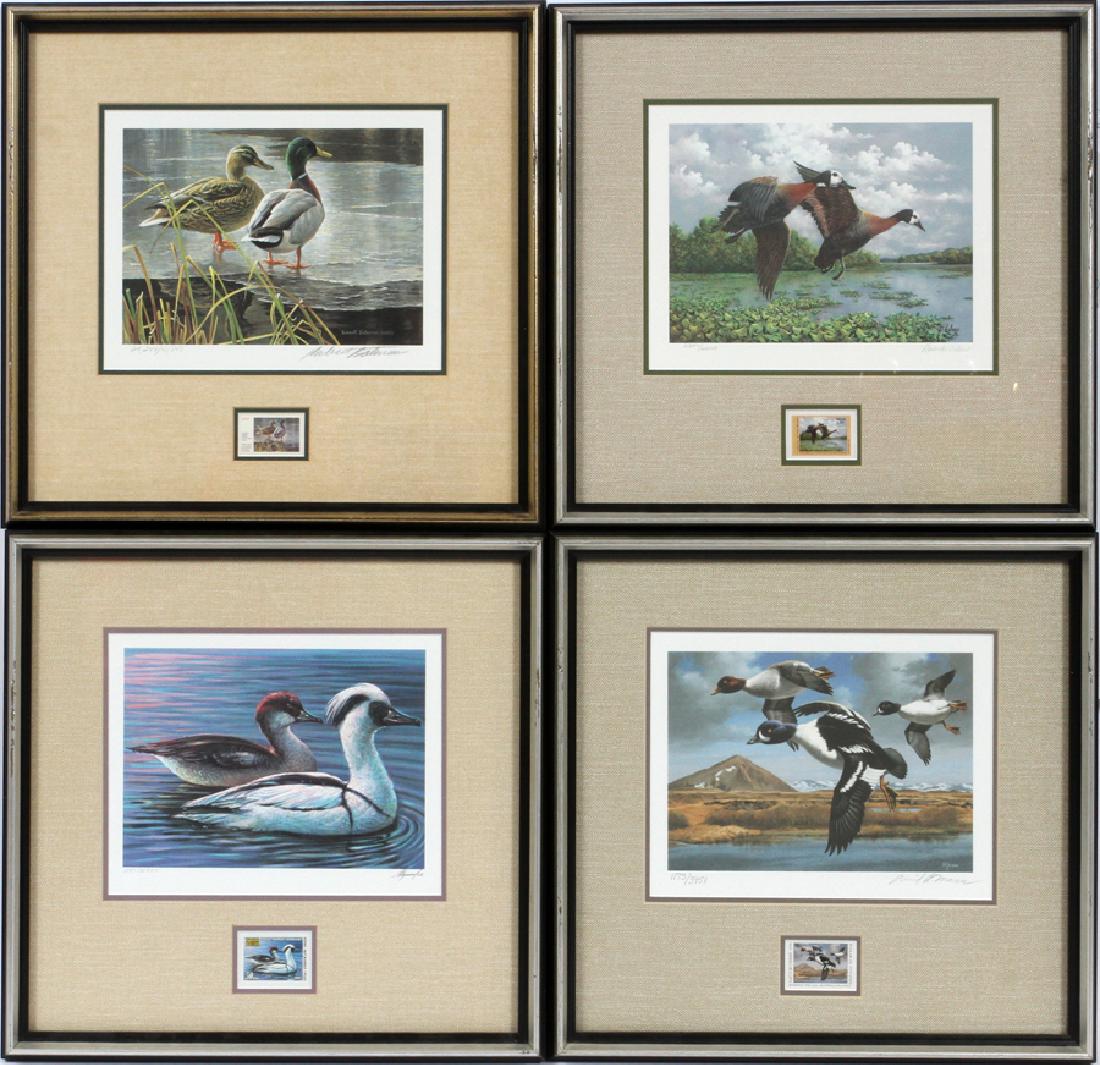 FIRST OF NATION DUCK STAMPS AND PRINTS, FOUR