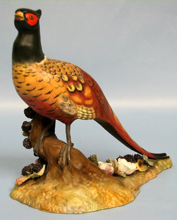 063185: ROYAL CROWN DERBY PORCELAIN FIGURE PHEASANT