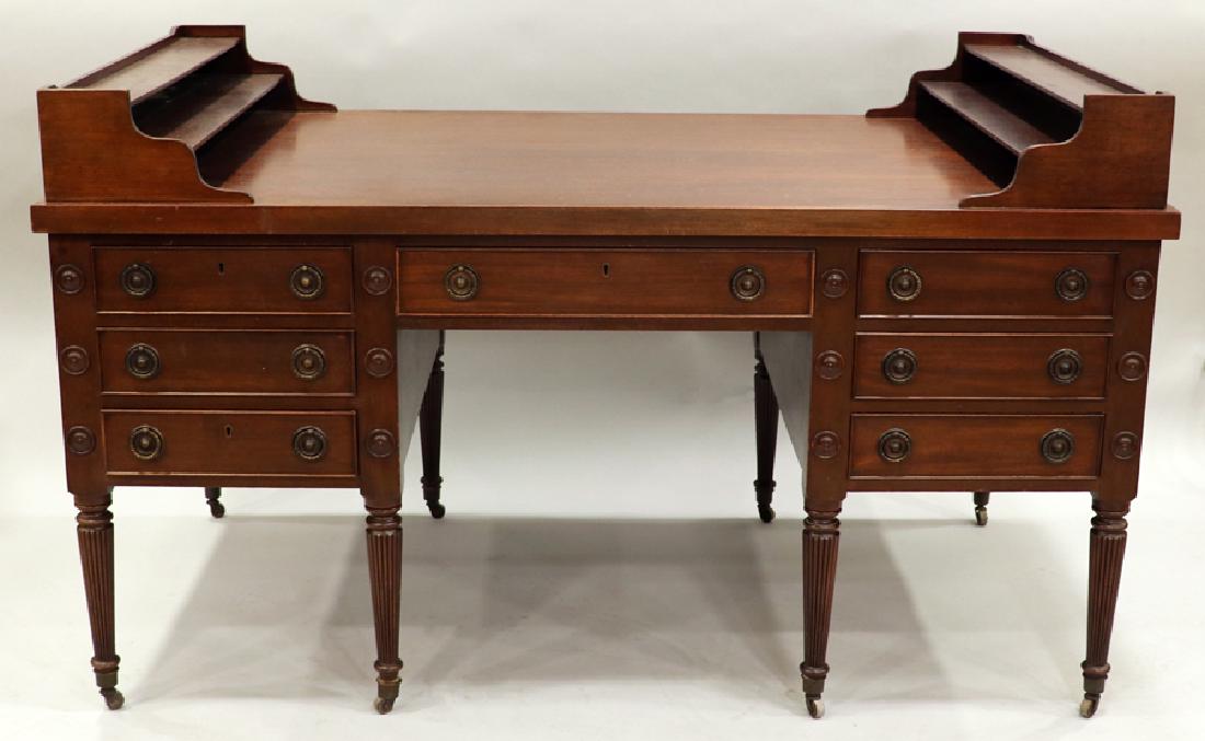 GEORGE WASHINGTON STYLE MAHOGANY PARTNERS DESK