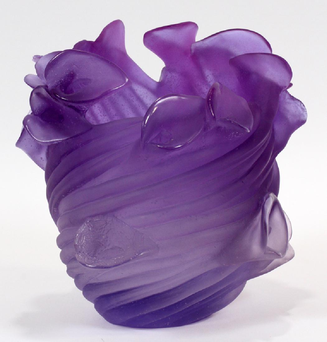 DAUM FRENCH 'ARUM' GLASS VASE, 20TH C.