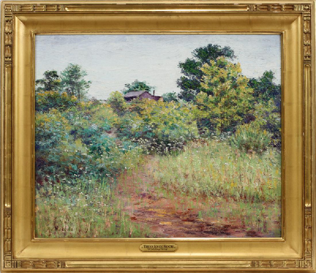 THEO JOHN KOCH, OIL ON BOARD, 1930