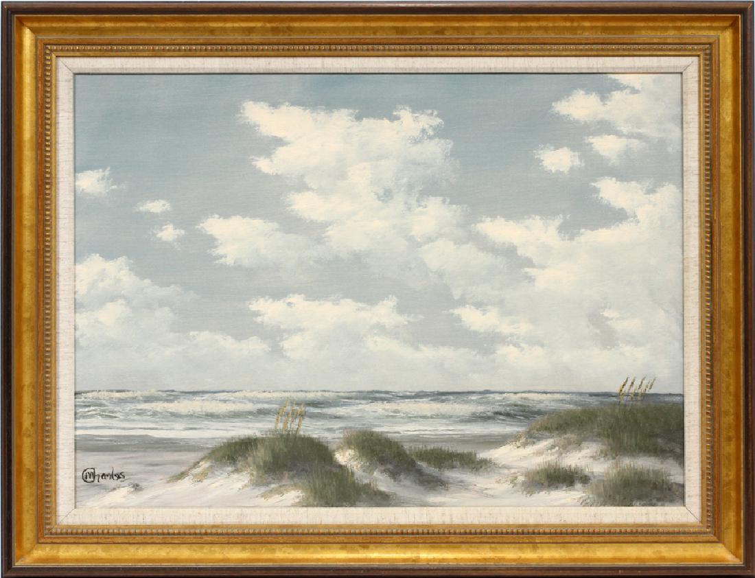 M. CHARLES OIL ON CANVAS, H 19", L 27", SEASCAPE