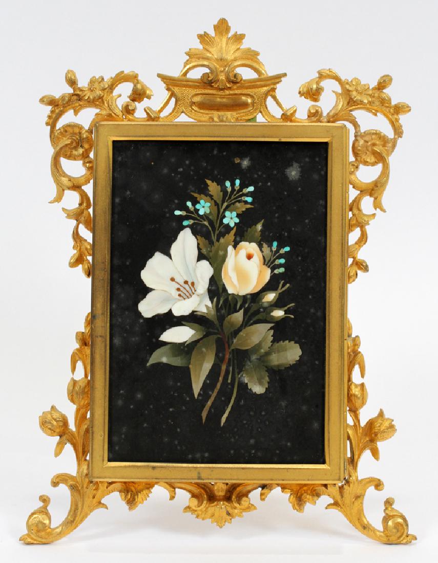 ITALIAN HARD STONE PIETRA DURA PICTURE FRAME