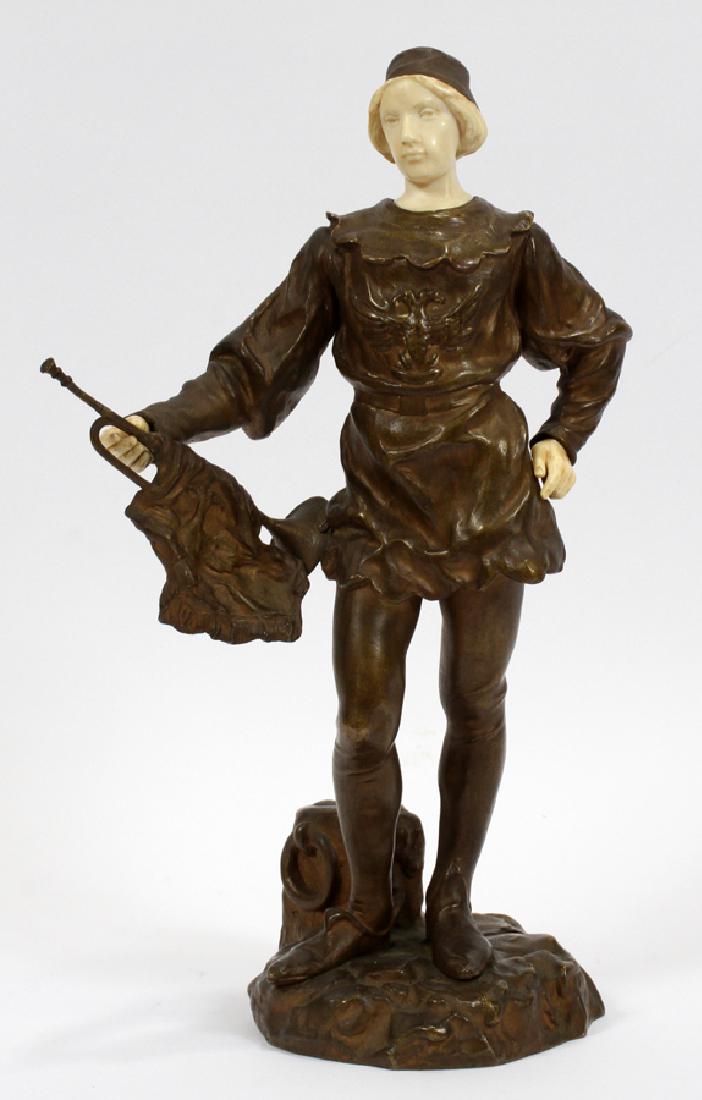 ANTOINE BOFILL BRONZE SCULPTURE TRUMPETER
