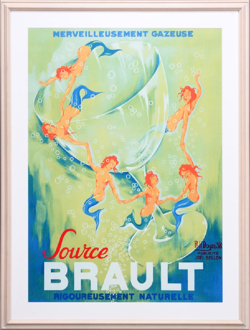 BRAULT LIMONADE , FRENCH MERMAID POSTER