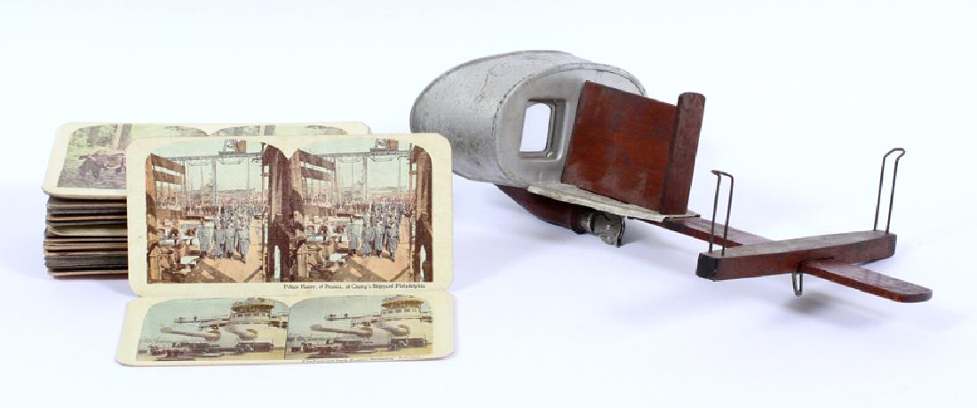 American Antique Stereo Opticon And Viewing Cards