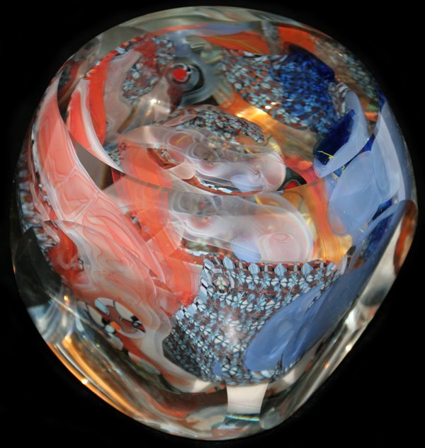 021450: RICHARD RITTER ART GLASS SCULPTURE 1987
