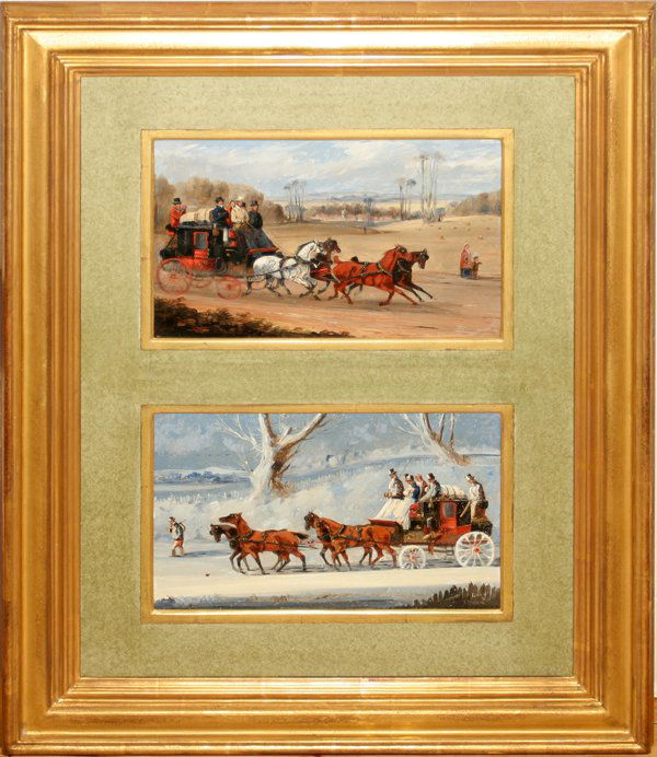 Henry Alken, Sr. Oils On Board, Coach Scenes