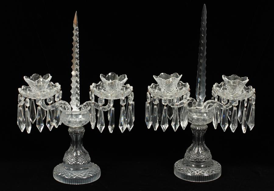 WATERFORD CRYSTAL CANDELABRA, PAIR, H 19" - Jan 18, 2020 | DuMouchelles ...