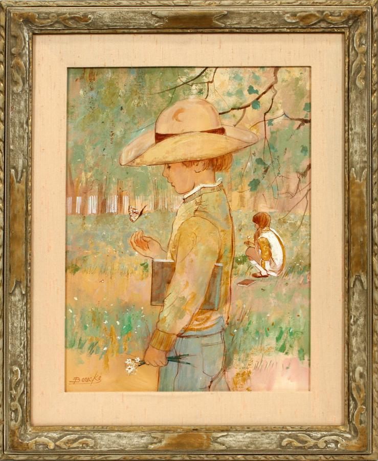 WILLIAM BENECKE OIL ON CANVAS BOY WITH BUTTERFLY - Jan 19, 2020 ...
