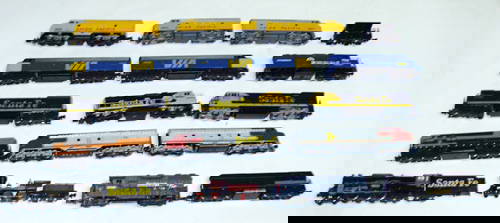 "n" Gauge Train Engines, Approx. 16