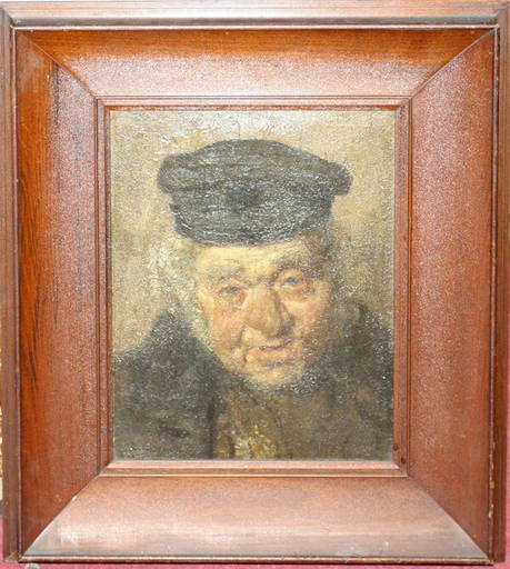 Saul Bernstein Oil 'the Old Gentleman'