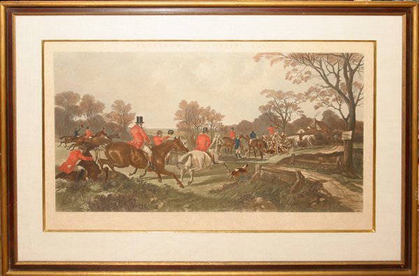 Herring Fox Hunting Scene Print, "the Death"