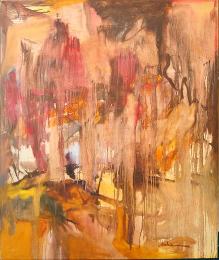 Richard Schemm Abstract Oil On Canvas, 69"