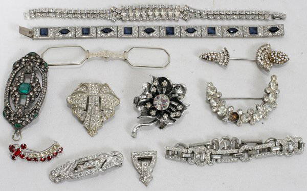 Costume Lorgnette, Bracelets & Brooches