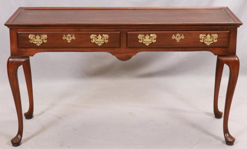 Mahogany Queen Anne Style Console Table