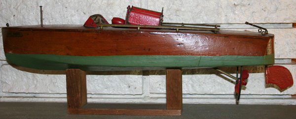 SEAWORTHY BOATS WOOD WIND-UP TOY BOAT - Nov 14, 2008 | DuMouchelles in MI