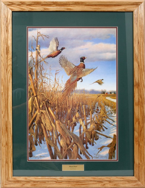 110409: HAYDEN LAMBSON COLOR PRINT ROYAL FLUSH