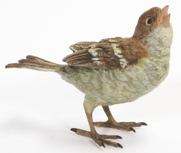 Austrian Cold Painted Bronze Bird C. 1900
