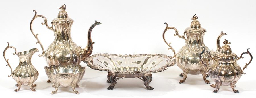 Reed & Barton 'winthrop' Silver Plate Tea Service