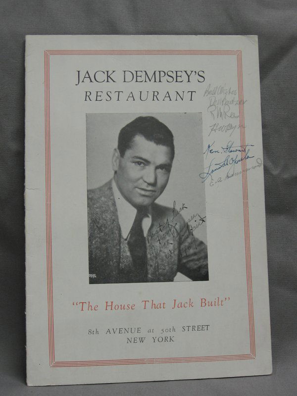 120060: JACK DEMPSEY AUTOGRAPH, RESTAURANT MENUS - Dec 12, 2008 ...