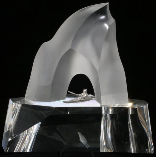 Steuben Ice Hunter In Kayak H 6"