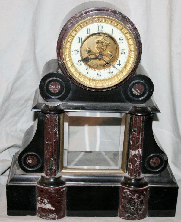 011146: A. CHAPUS ET FILS, FRENCH EMPIRE MANTEL CLOCK