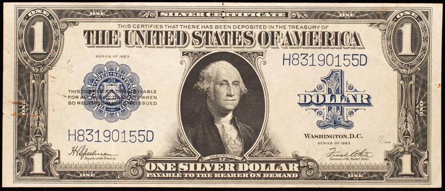 $1.silver Certificate Paper Currency
