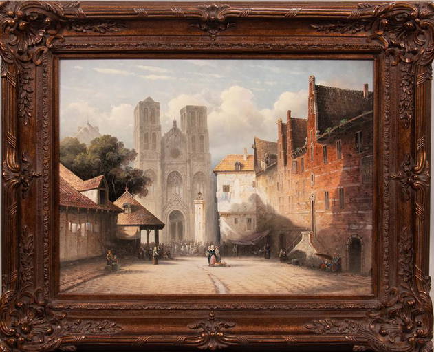 DAVID RONALD OIL ON CANVAS, NOTRE DAME - Oct 23, 2020 | DuMouchelles in MI