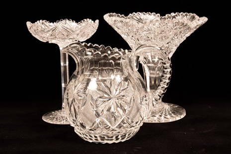 Libbey Brilliant Cut Crystal Vase Vessel