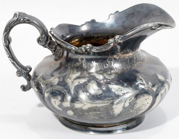 050523: PAIRPOINT MFG CO SILVER PLATE CREAMER, C. 1900
