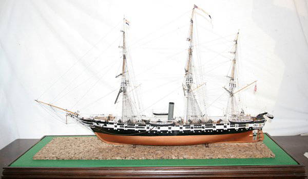 Wood Ship Model Uss Hartford "sloop Of War" 24"