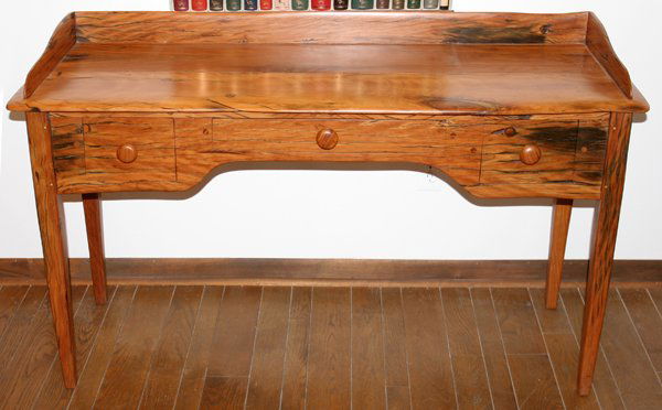 110263: AFRICAN YELLOW WOOD DESK, H 30", W 53", D 18"
