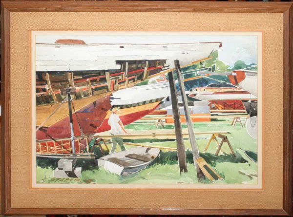 Karl Staber (1909 1986) Watercolor 19" X 25"