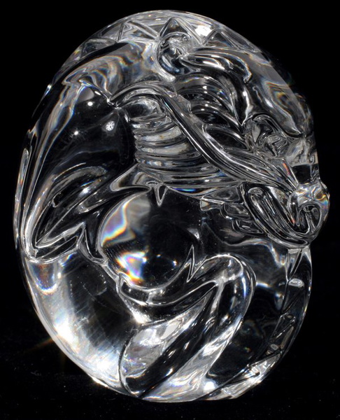 Steuben Glass Dragon Hand Cooler, # 5518,
