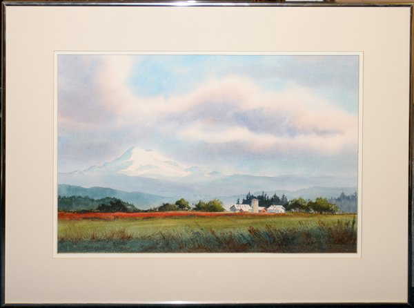 010268: ANN RUTTER, WATERCOLOR, SKAGIT SPRING 13" X 19"