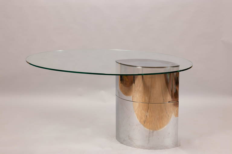 Cini Boeri For Knoll, Stainless Steel And Glass Lunario