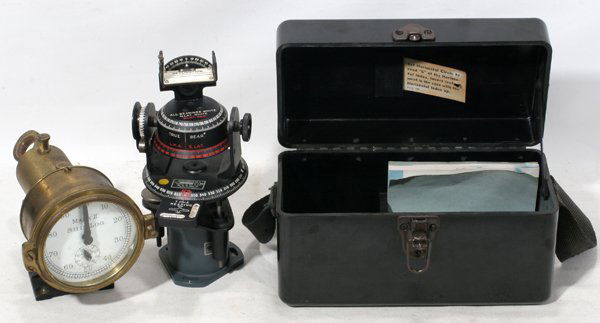 021463: JOHN BLISS & CO. 'MARK II SHIP LOG' & COMPASS